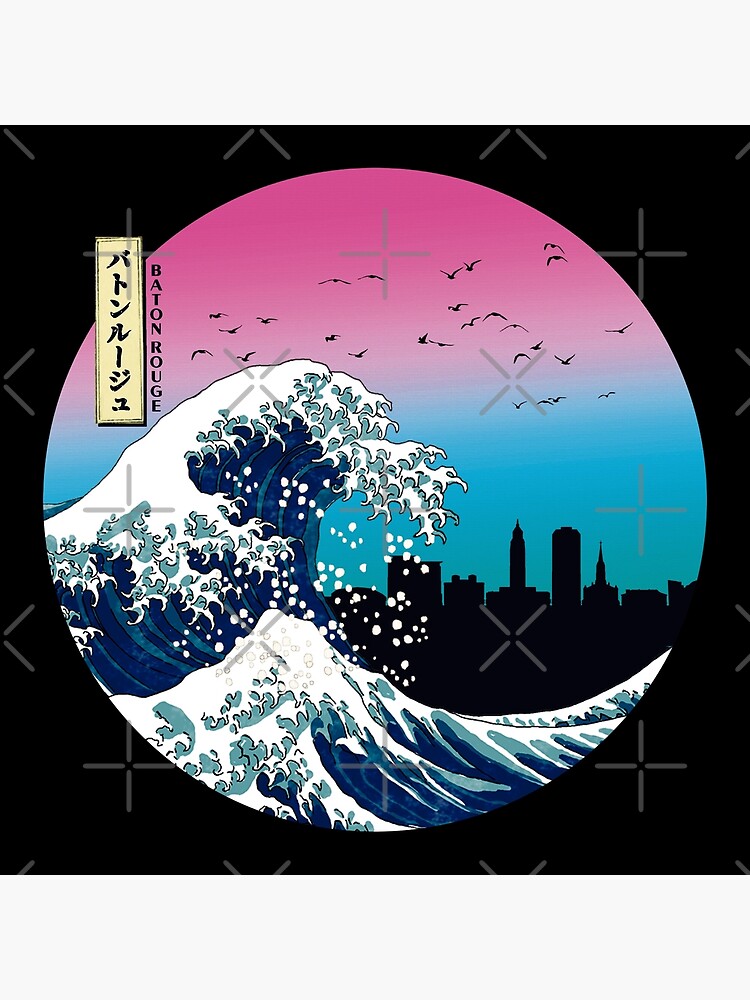 "Baton Rouge Kanagawa Wave 90s" Poster for Sale by danielfgf | Redbubble
