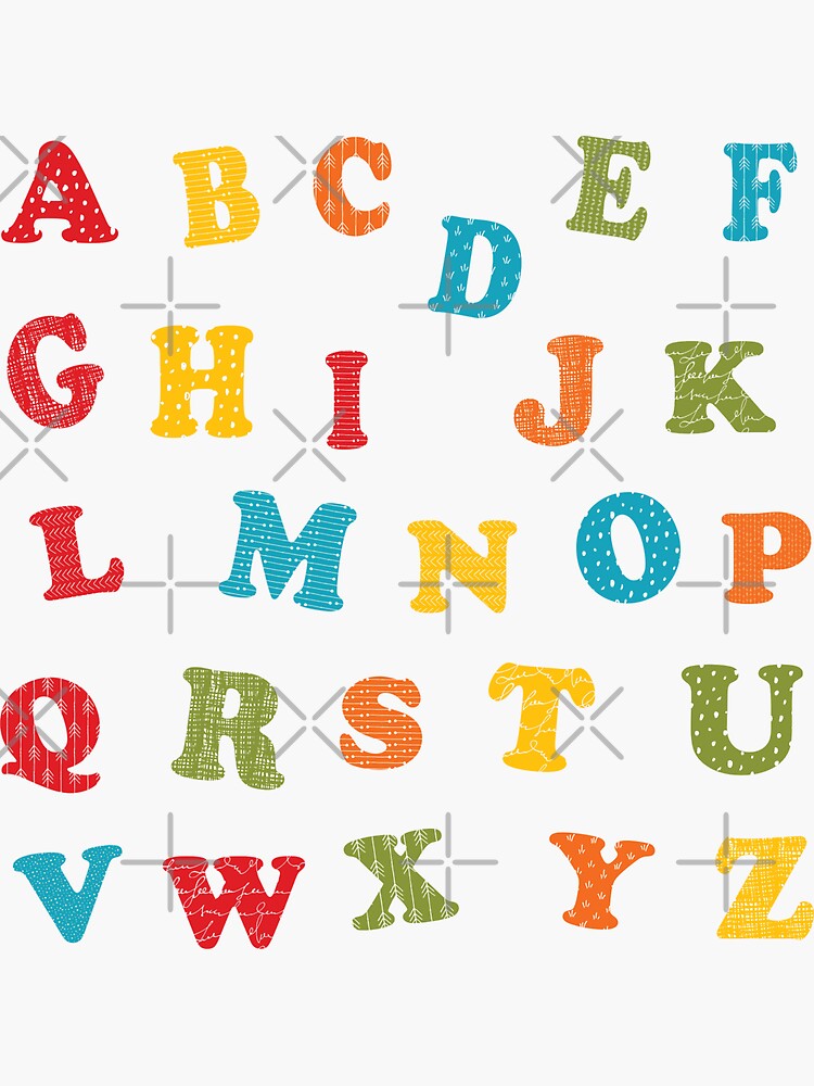 "Alphabet Letters Pack" Sticker for Sale by Primroaddesigns | Redbubble