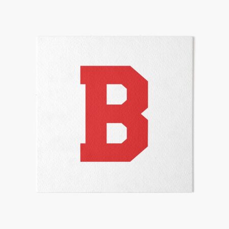 "Alphabet, Red B, Sports letter B" Art Board Print for Sale by ...