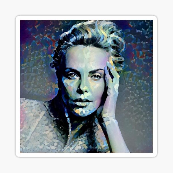 "Charlize Theron Portrait Painting" Sticker for Sale by saintiro ...