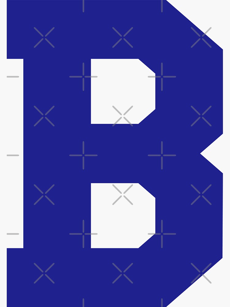 "Alphabet, Blue B, Sports letter B" Sticker for Sale by TheCultStuff ...