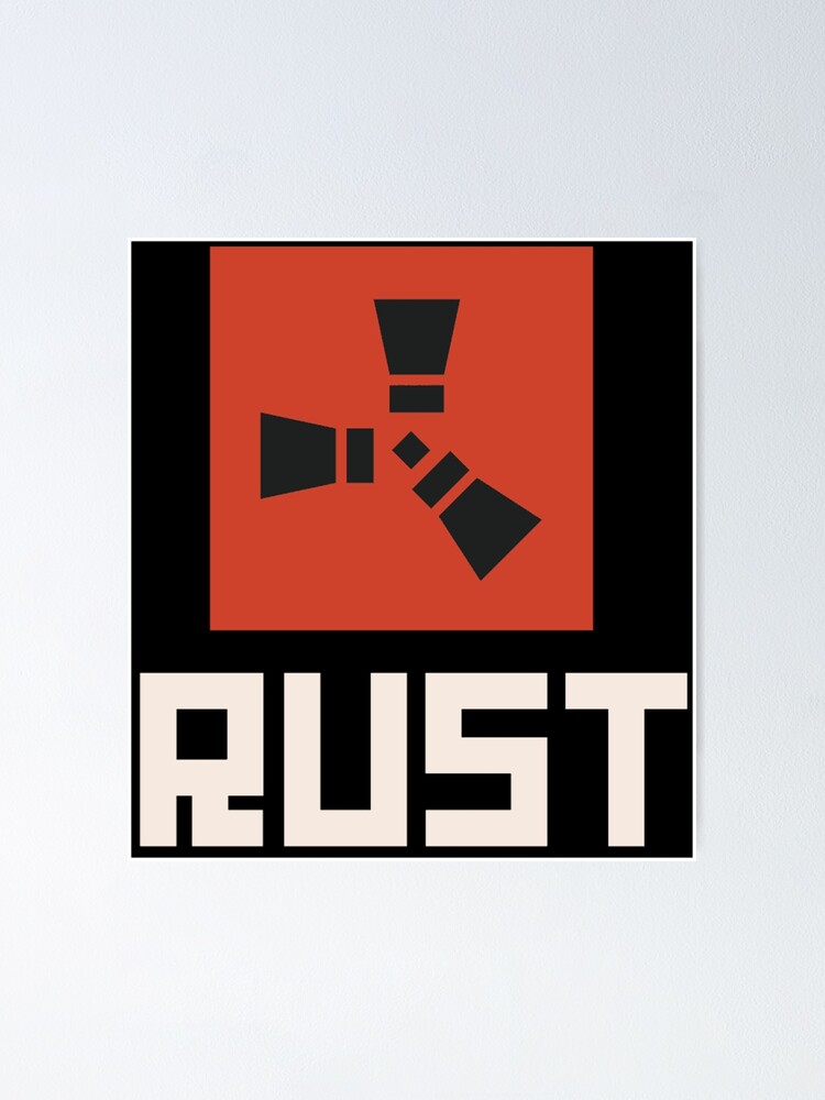 "rust logo" Poster by Cristintirk | Redbubble