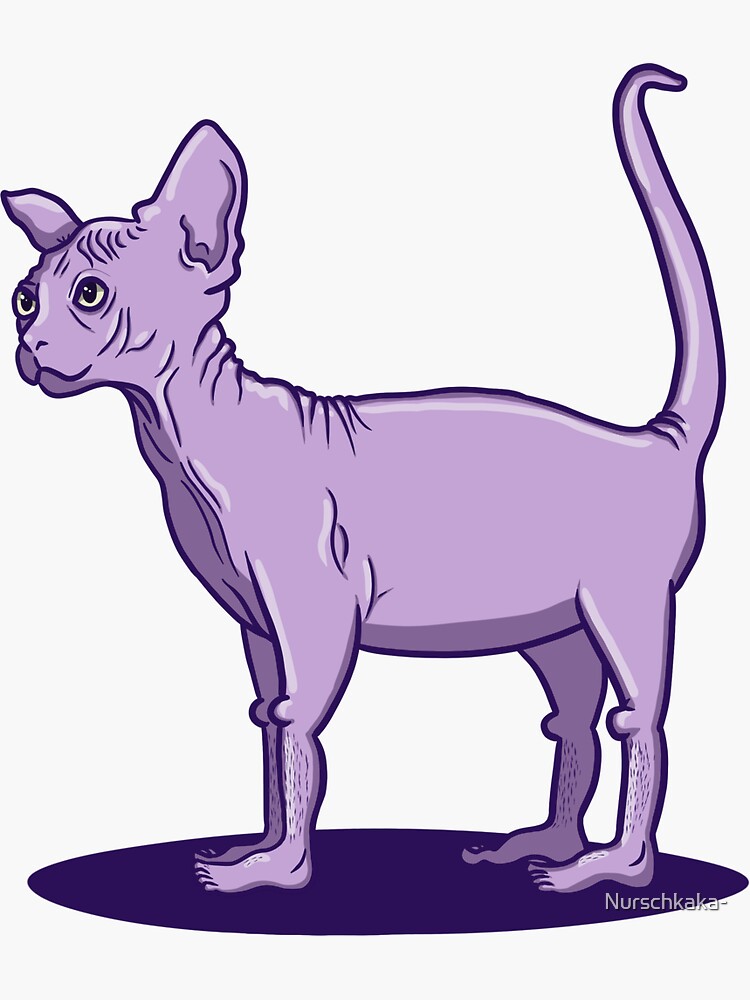 "cursed cat" Sticker for Sale by Nurschkaka- | Redbubble