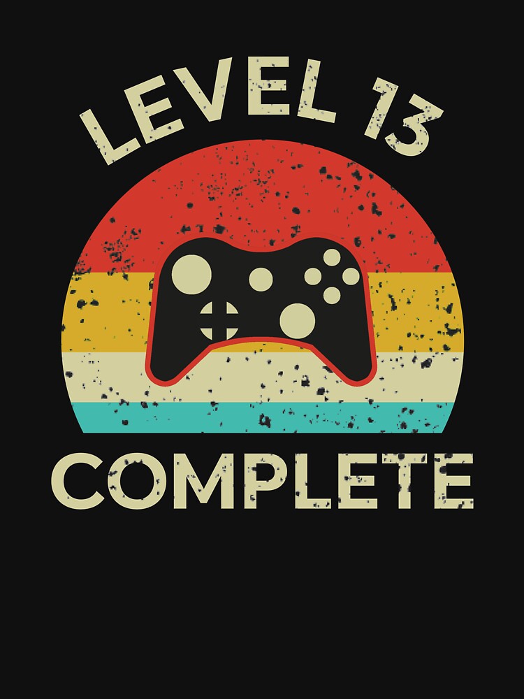 " Level 13 Complete Anniversary Vintage Retro 13th Wedding Day Premium ...