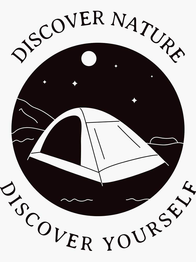 "Discover Nature Discover Yourself" Sticker for Sale by BoredomDesigns ...