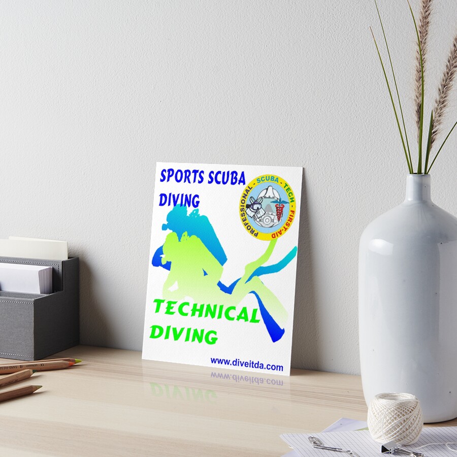 "Sports Scuba and Technical Diving" Art Board Print for Sale by itda ...