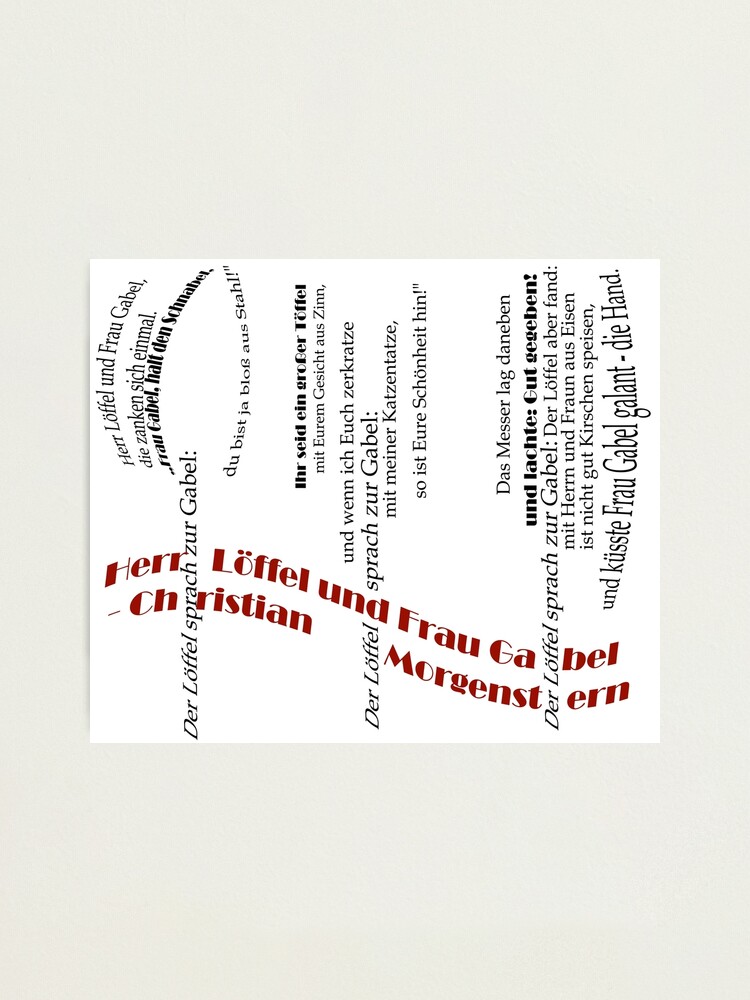 "Herr Löffel und Frau Gabel - Kindergedicht von Christian Morgenstern x ...