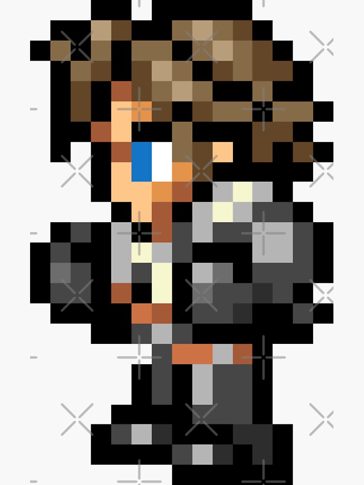 "Final Fantasy VIII - Squall Sprite" Sticker for Sale by SpriteZone ...