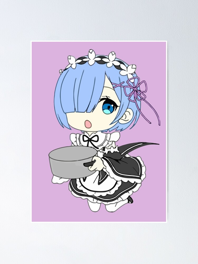 "Re:Zero Rem Chibi" Poster by Chibify | Redbubble