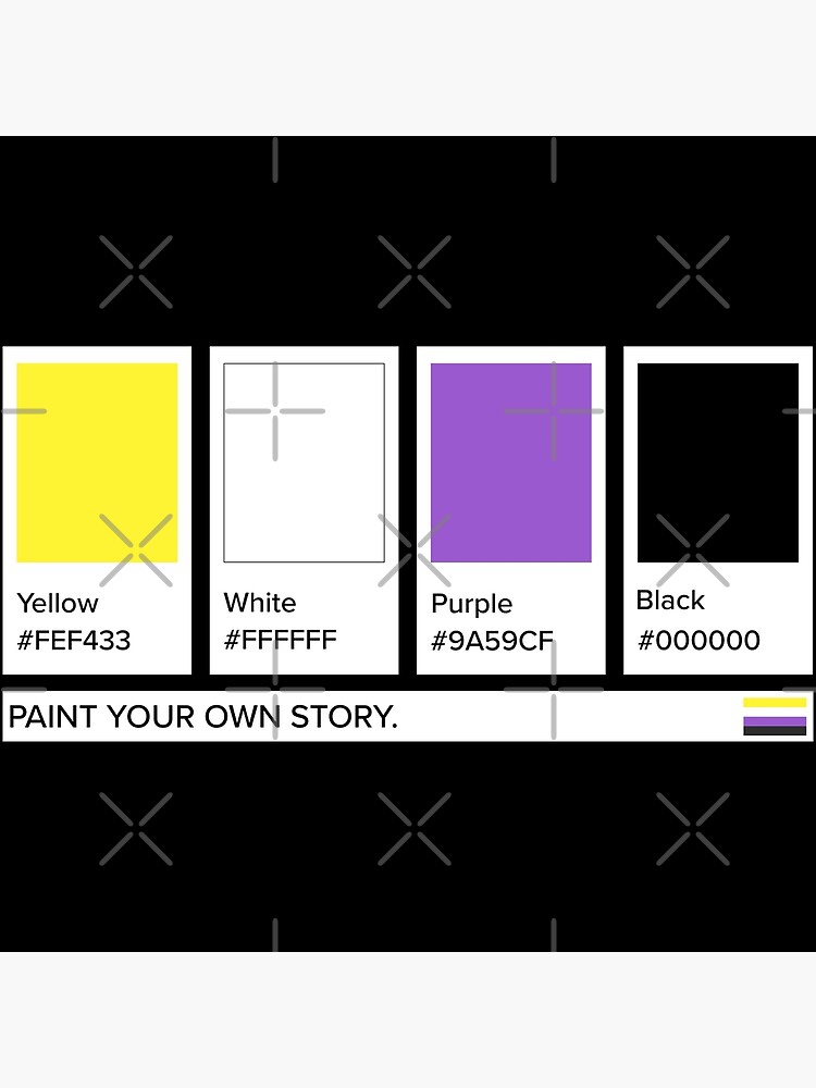 "Non-binary pantone Color swatches pride flag" Poster by MagicalMedic ...