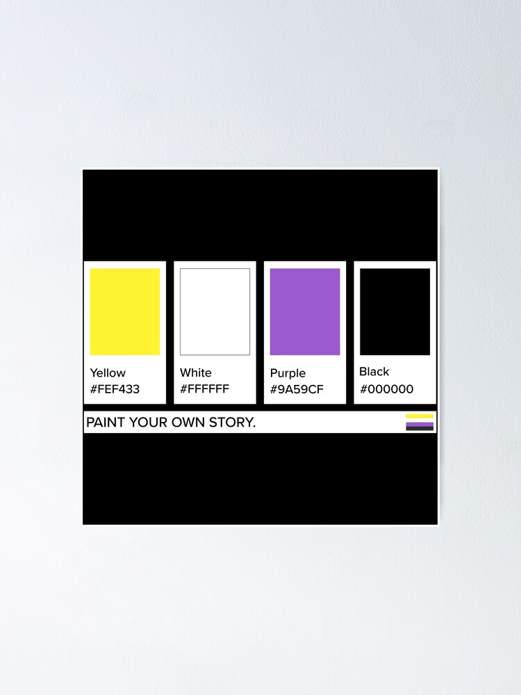 "Non-binary pantone Color swatches pride flag" Poster by MagicalMedic ...