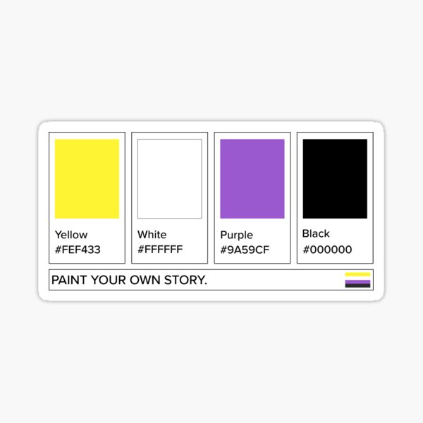 "Non-binary pantone Color swatches pride flag" Sticker for Sale by ...