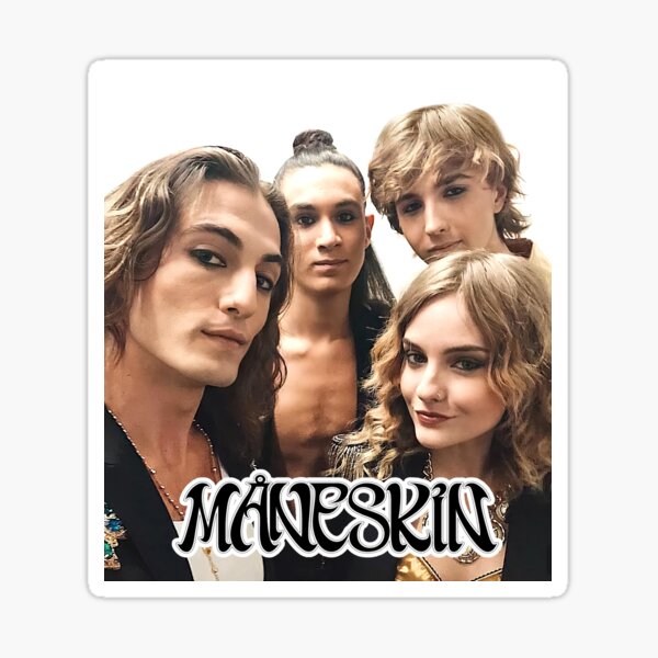 "2021 maneskin group " Sticker for Sale by TessyArt | Redbubble