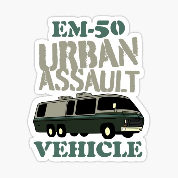 "The EM-50 Urban Assault Vehicle" Sticker for Sale by McPod | Redbubble