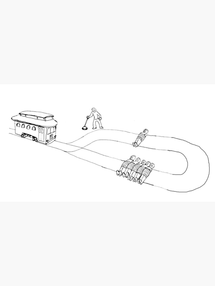 "Trolley Loop - Trolley Problem Meme" Metal Print by dru1138 | Redbubble