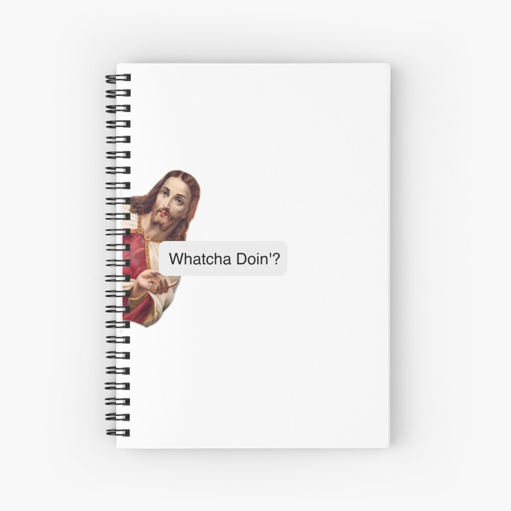 "Funny Jesus Meme Whatcha Doin'?" Sticker for Sale by YassineKaissi ...