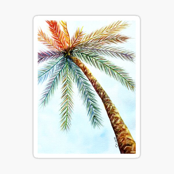 "Coconut tree" Sticker for Sale by valsorbets | Redbubble