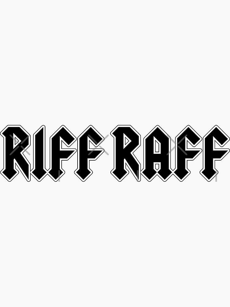 "Riff Raff (AC/DC Logo Font)" Sticker for Sale by leAnomis | Redbubble