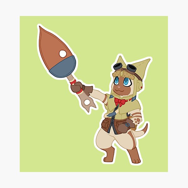 Lámina fotográfica «Armadura de cuero Monster Hunter Palico» de ...