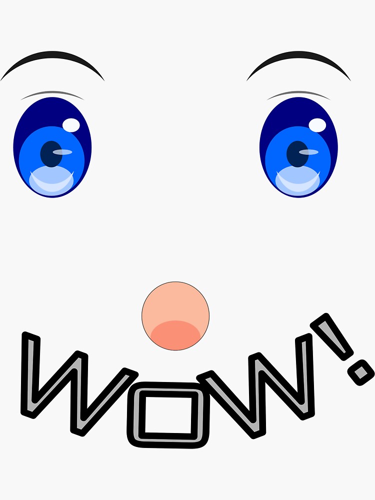 "WOW expression Face" Sticker for Sale by G7Design | Redbubble