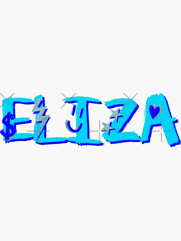 "ELIZA name" Sticker for Sale by juliasantos5 | Redbubble