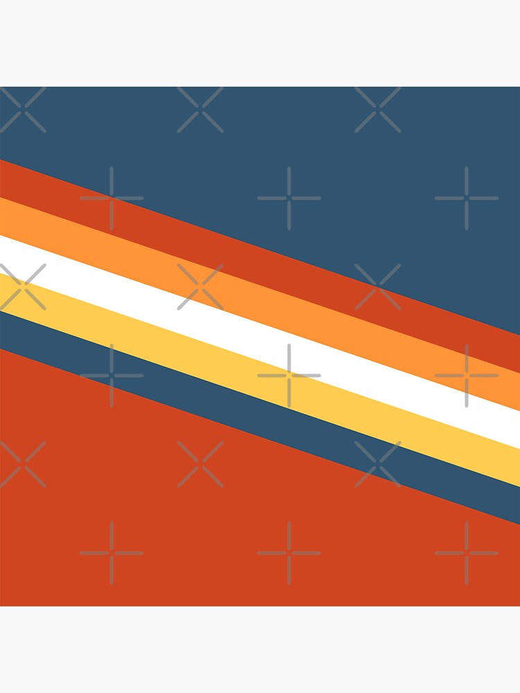"Retro Stripes" Sticker by ElseWorldDesign | Redbubble