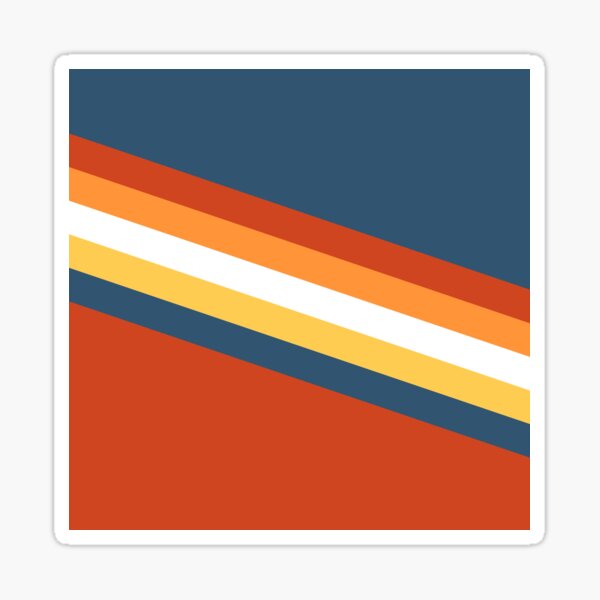 "Retro Stripes" Sticker by ElseWorldDesign | Redbubble