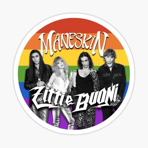 "Måneskin rock band Maneskin" Sticker for Sale by lacato | Redbubble