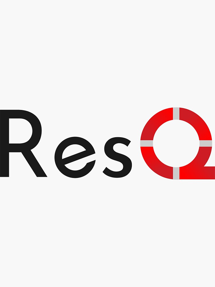 "ResQ logo" Sticker for Sale by ResQshow | Redbubble