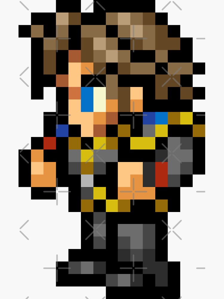 "Final Fantasy VIII - Squall Sprite" Sticker for Sale by SpriteZone ...