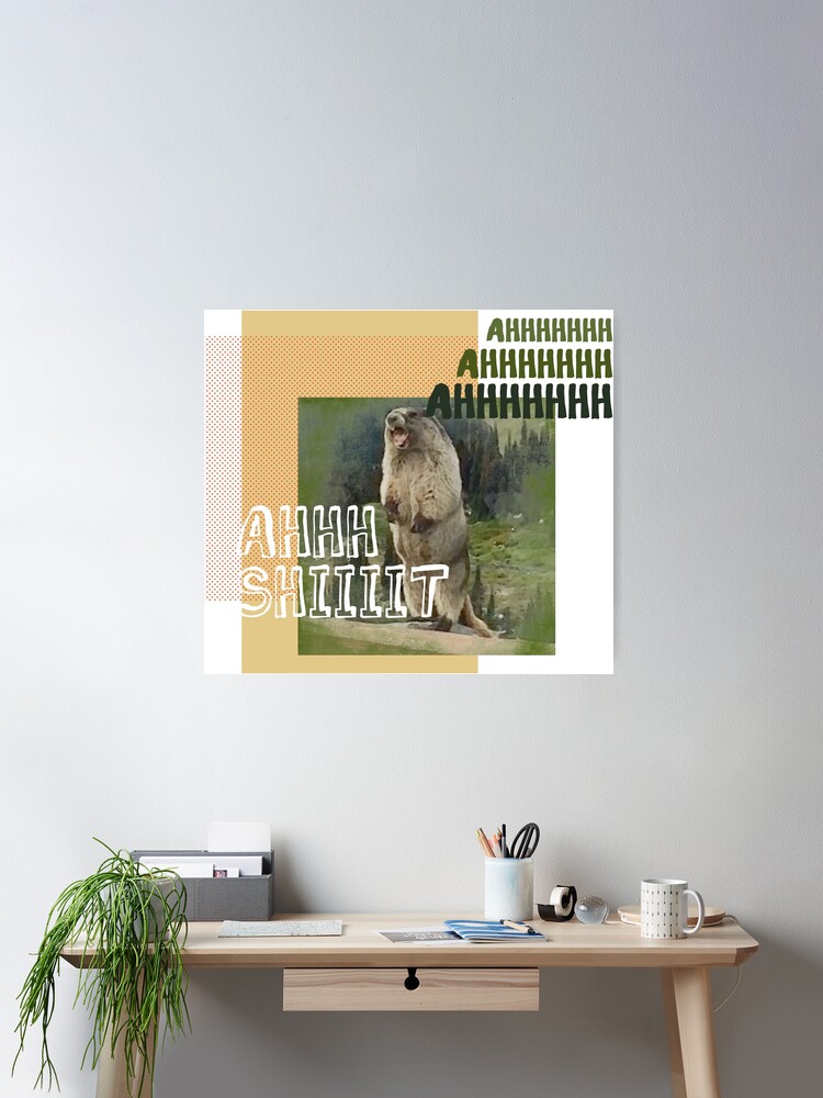 "screaming mountain marmot" Poster for Sale by LiquidCats | Redbubble