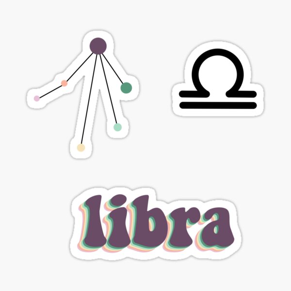 "Libra Sticker Pack" Sticker for Sale by cowthefrog | Redbubble