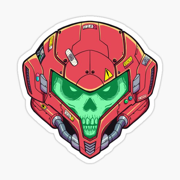 "Samus Metroid Skull Head" Sticker by marceloosapo | Redbubble