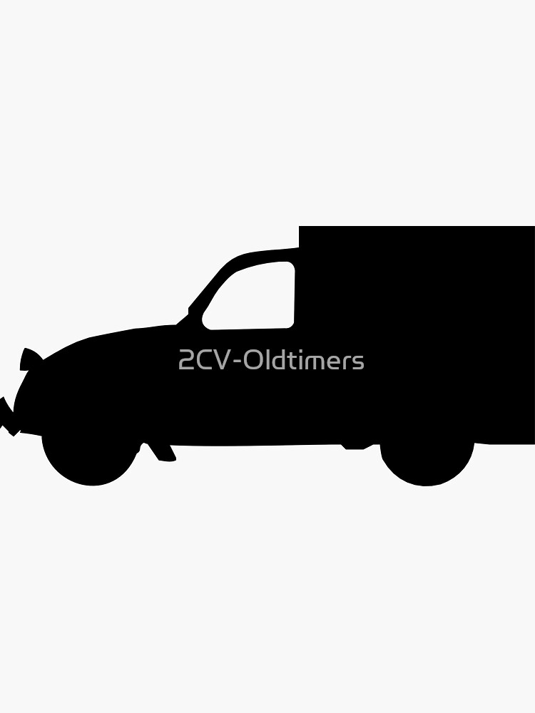 "Vintage retro 2cv transporter" Sticker for Sale by 2CV-Oldtimers ...