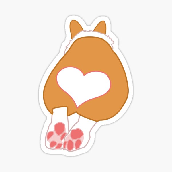 "Corgi Heart Butt" Sticker by jiromie | Redbubble