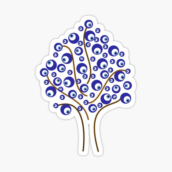 "Evil Eye Tree" Sticker for Sale by DesireeRobbyn | Redbubble