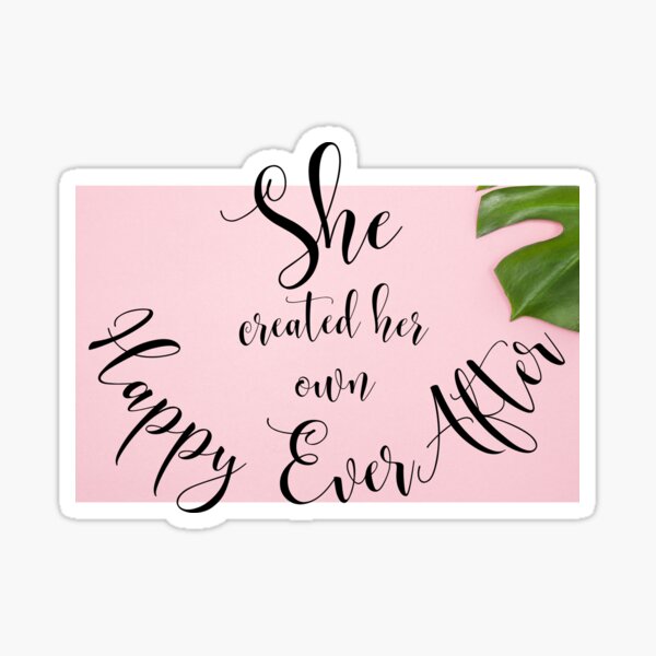 "Pink Quote Happy - love gifts" Sticker by Girlbossvibes | Redbubble