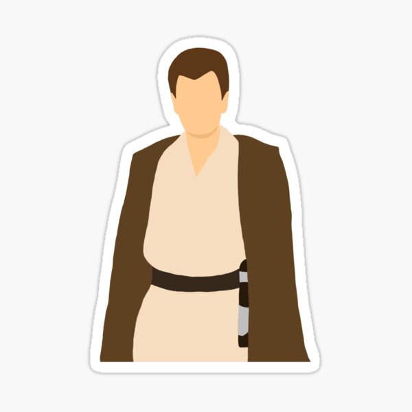 "Obi Wan" Sticker for Sale by acutequokka | Redbubble