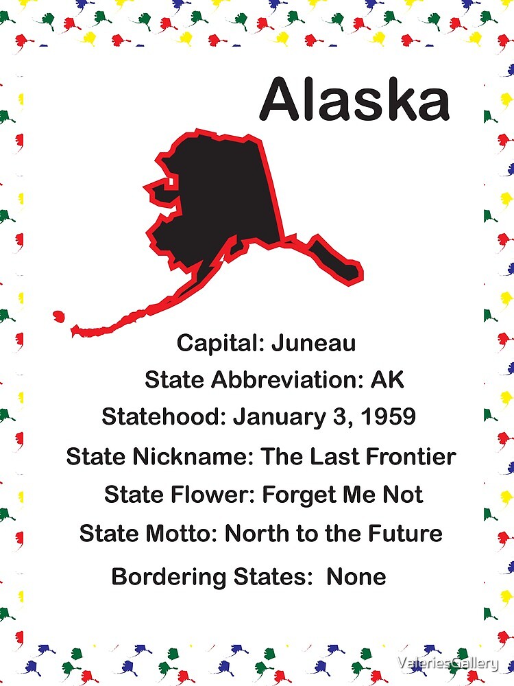 "Alaska State Fact Poster" Art Print for Sale by ValeriesGallery ...