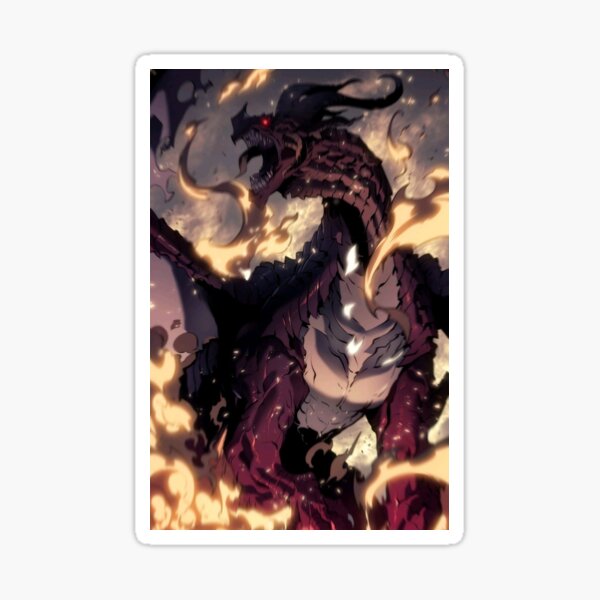 "Solo Leveling Dragon Kamish (Art Design)" Sticker by Salahbouab2031 ...