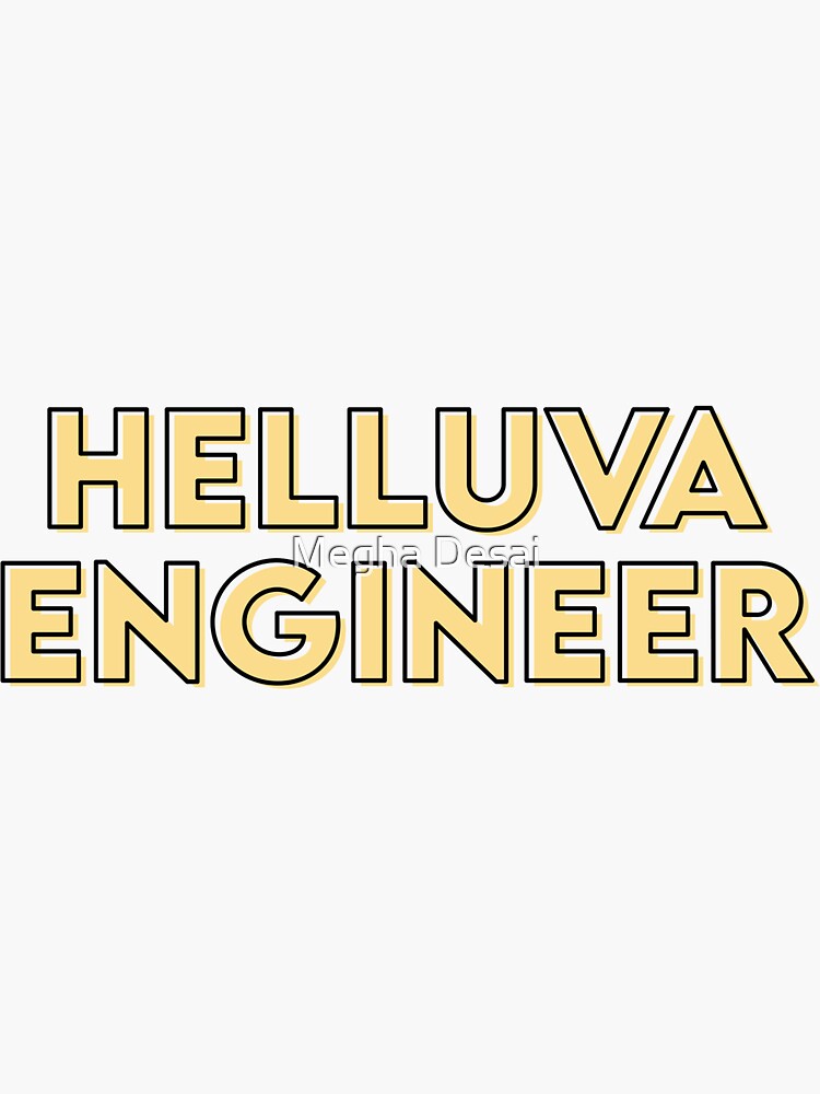 "helluva engineer modern gatech" Sticker for Sale by mktd6 | Redbubble