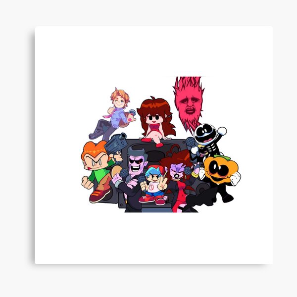 " Friday night funkin all the characters ft. Boyfriend, Girlfriend,Pico ...