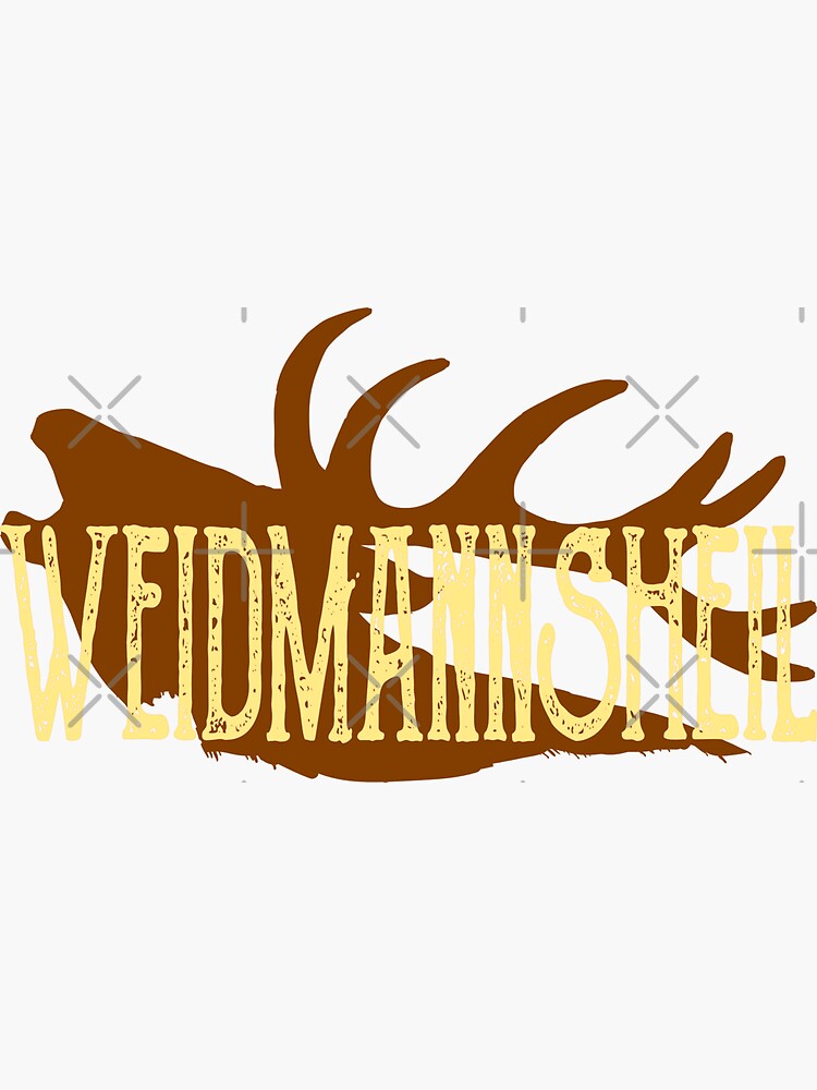 "Good luck hunting" Sticker by Wildchagapicker | Redbubble