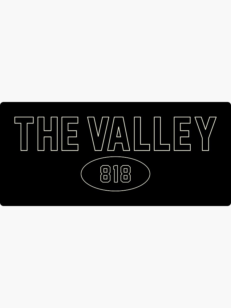 "The Valley 818 Cream Outline" Sticker by PEK1787 | Redbubble