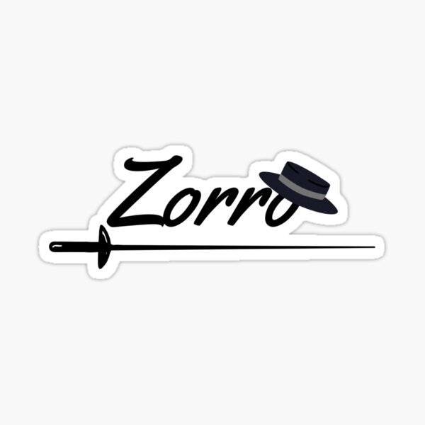"Zorro classic T-Shirt" Sticker for Sale by Cosmowear | Redbubble