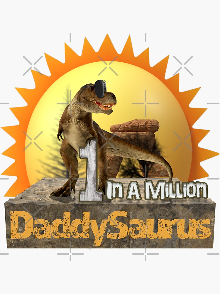 " DaddySaurus" Sticker by Davidpy | Redbubble