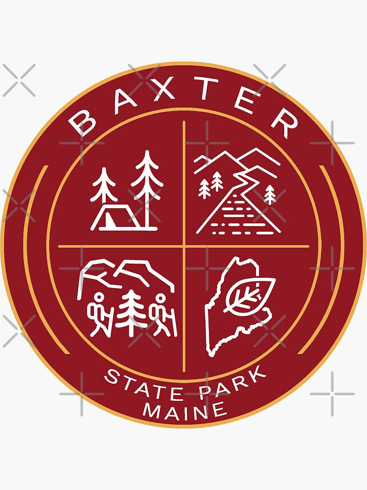 "Baxter State Park Heraldic " Sticker for Sale by VanyaKar | Redbubble