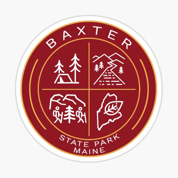 "Baxter State Park Heraldic " Sticker for Sale by VanyaKar | Redbubble