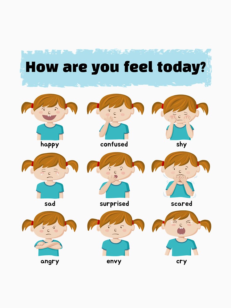 "I feel visual Emotions chart girl" T-shirt by sunnytoktok | Redbubble