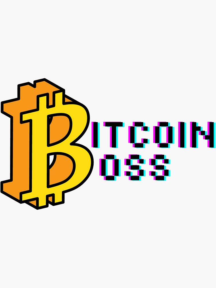 "Bitcoin Boss" Sticker for Sale by Notty27 | Redbubble